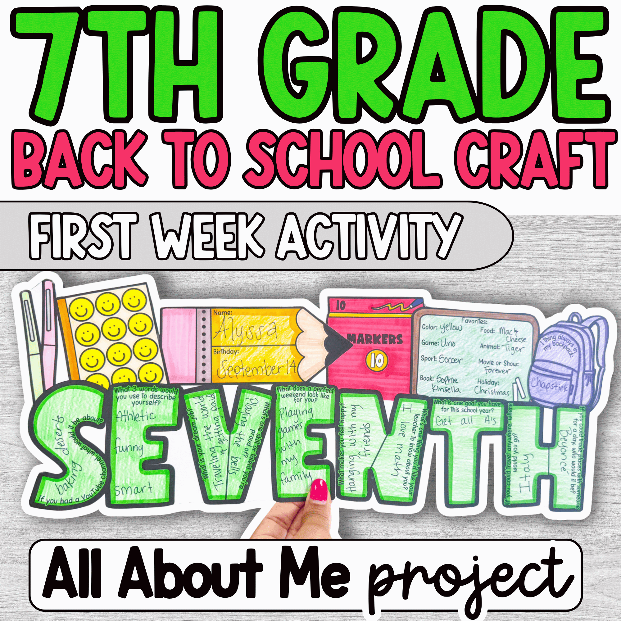 All About Me 7th Grade – Teacher Noire