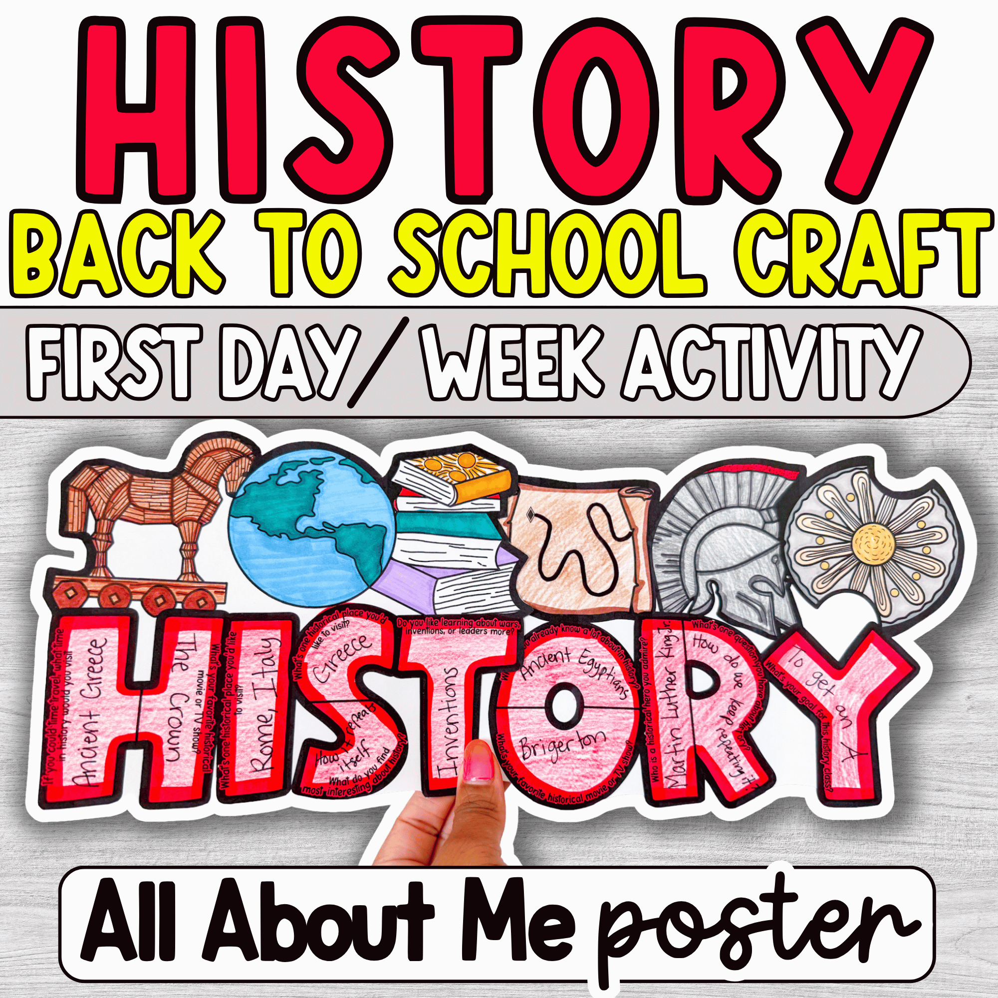 All About Me Craft History – Teacher Noire
