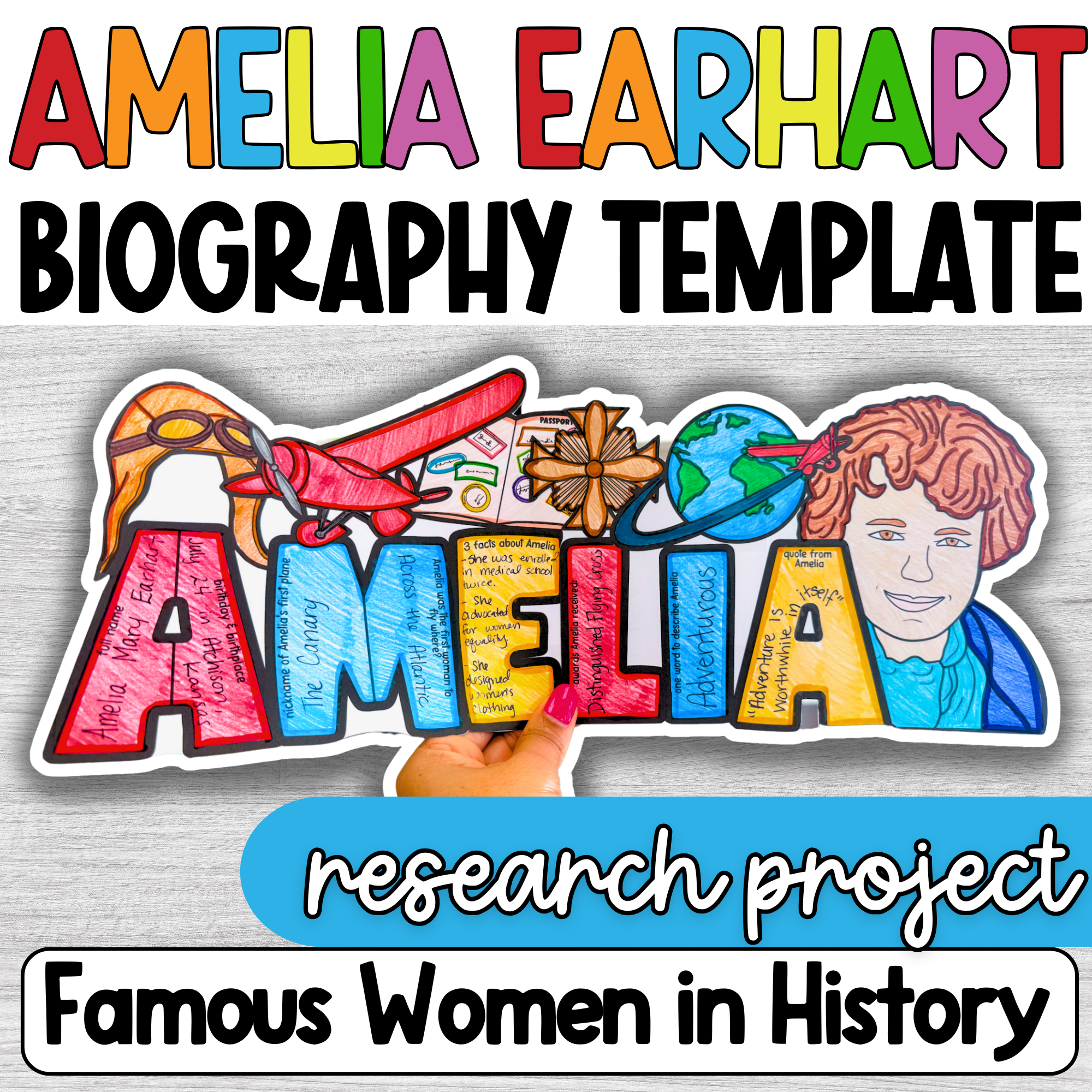 Amelia Earhart Biography Project – Teacher Noire