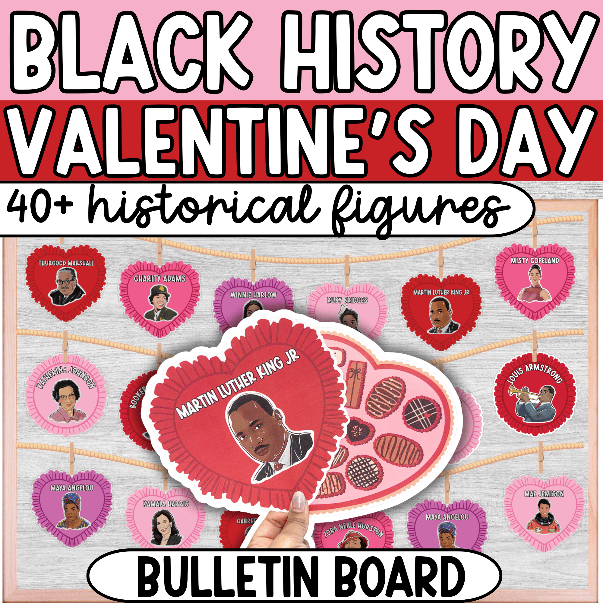 Black History Valentine Month Bulletin Board – Teacher Noire