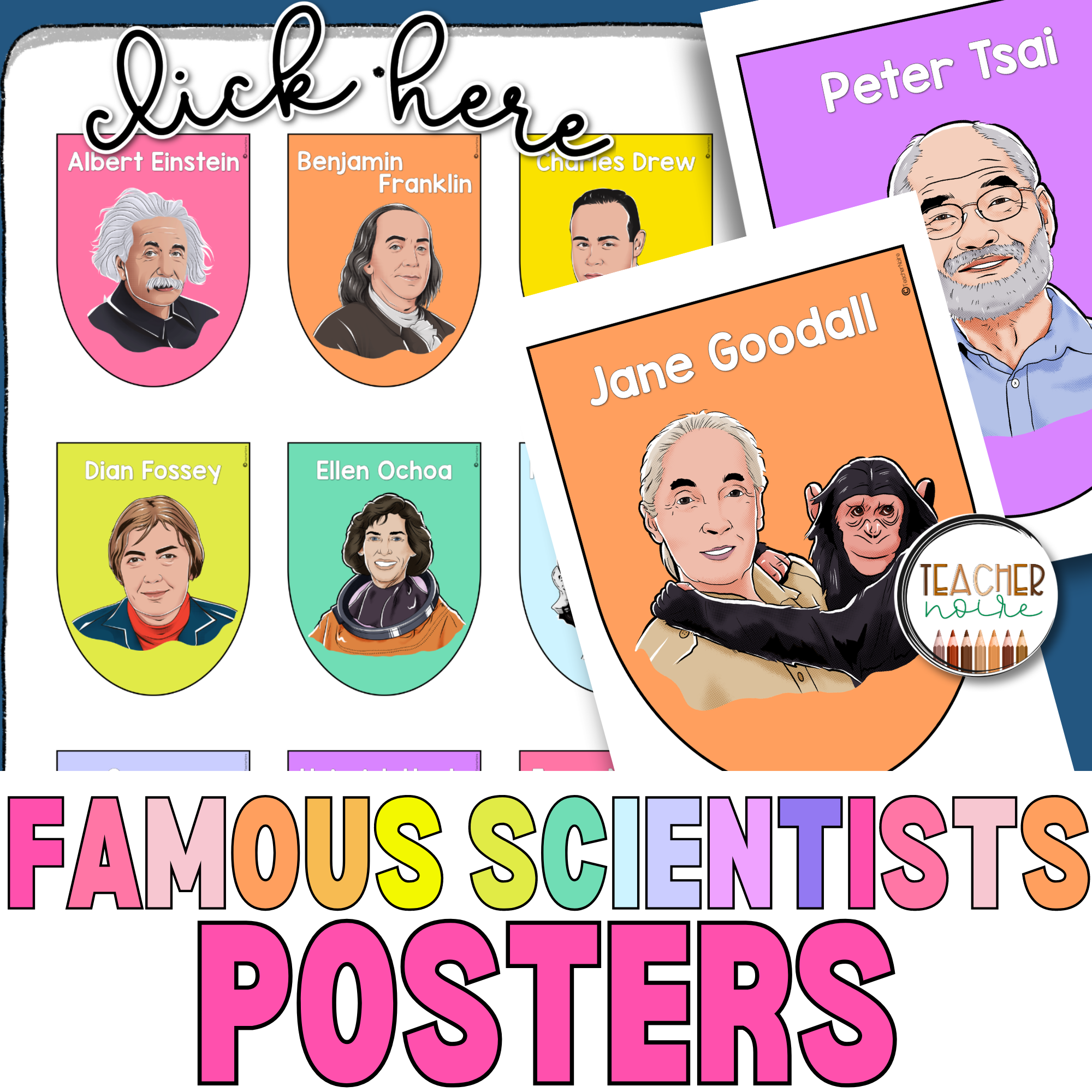 Famous Scientists Poster A-Z – Teacher Noire