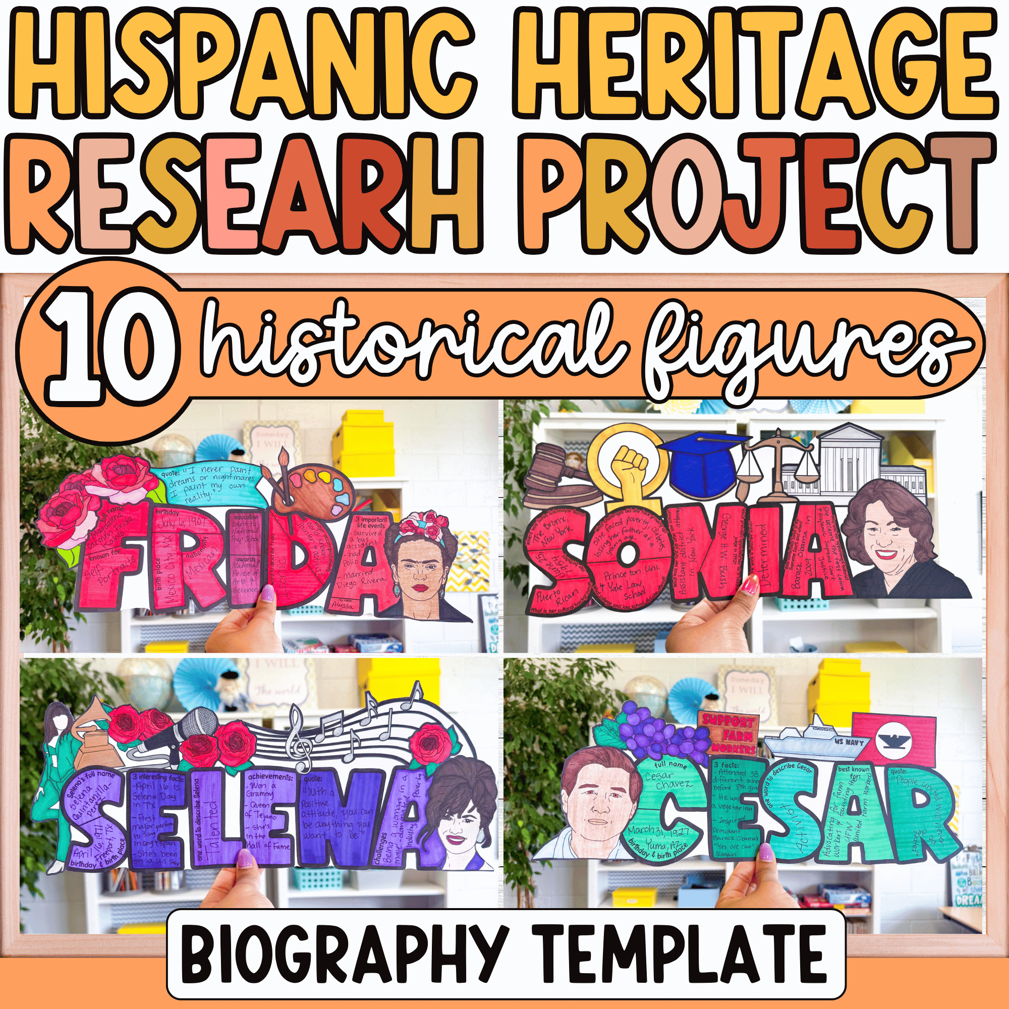 Hispanic Heritage Month Biography Project – Teacher Noire