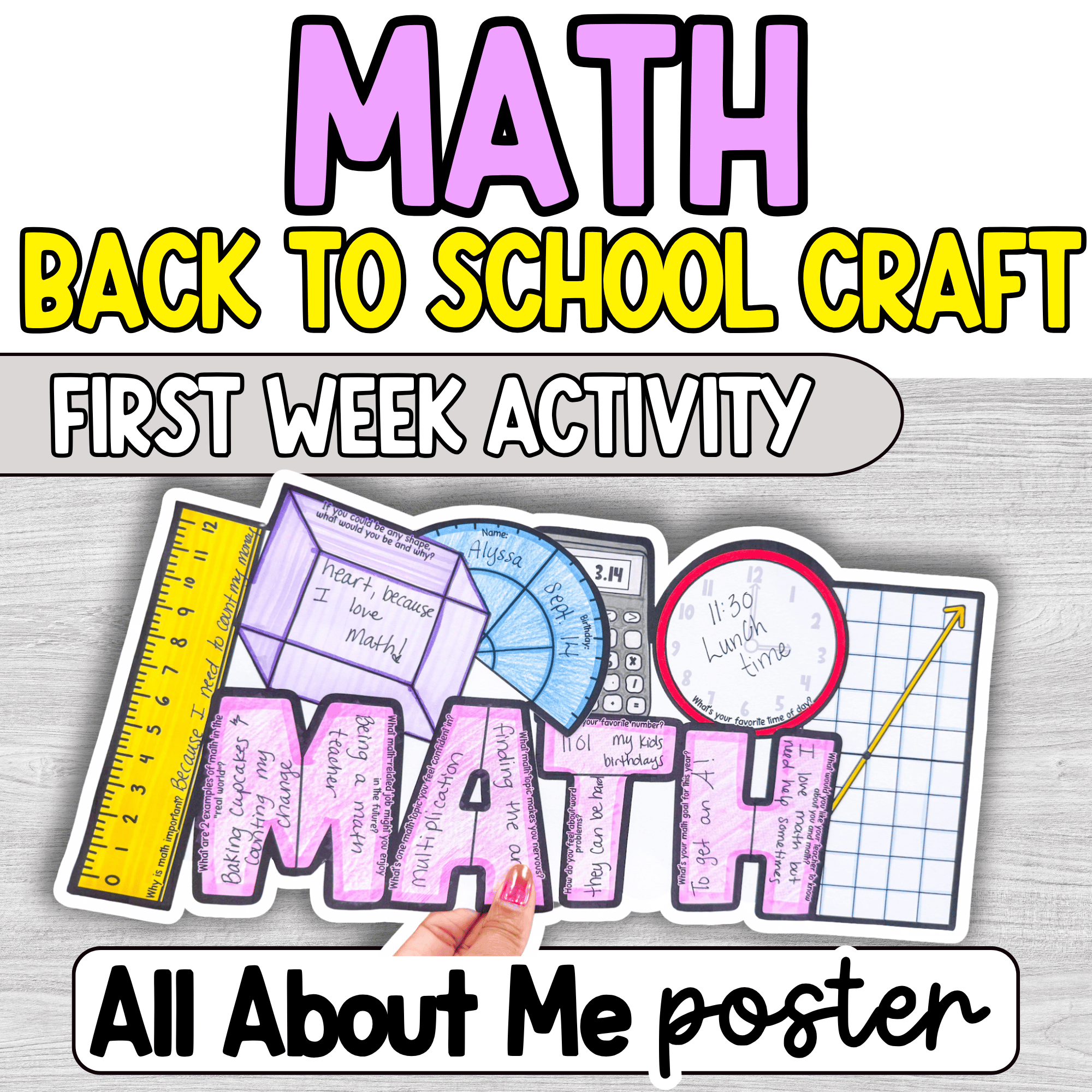 Math All About Me Craft – Teacher Noire