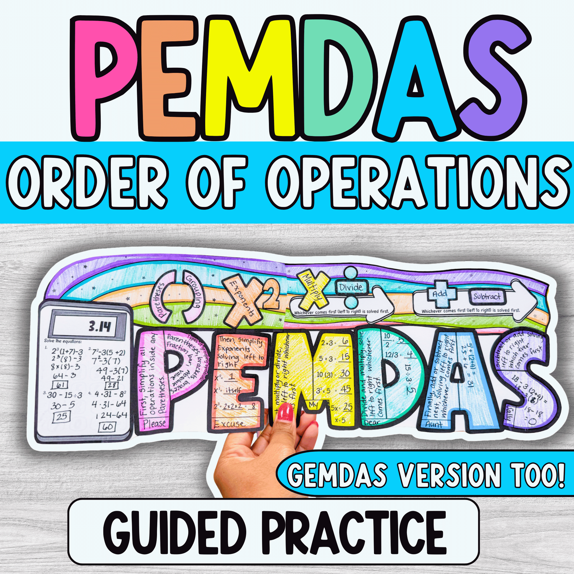 PEMDAS Order of Operations Activity – Teacher Noire