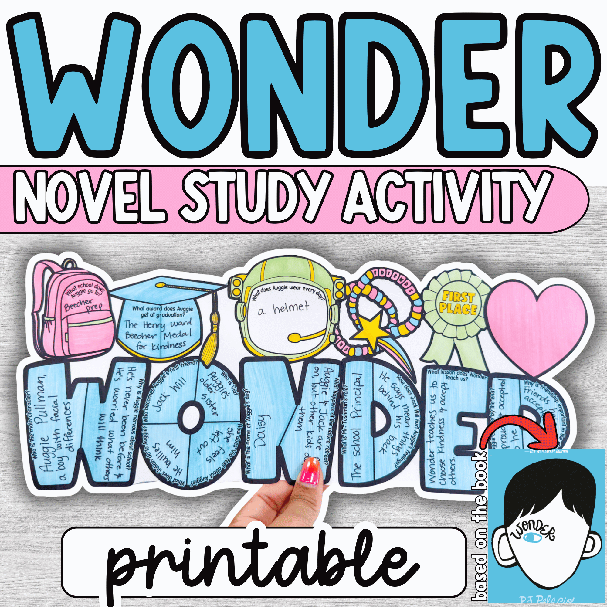 Wonder Novel Study – Teacher Noire