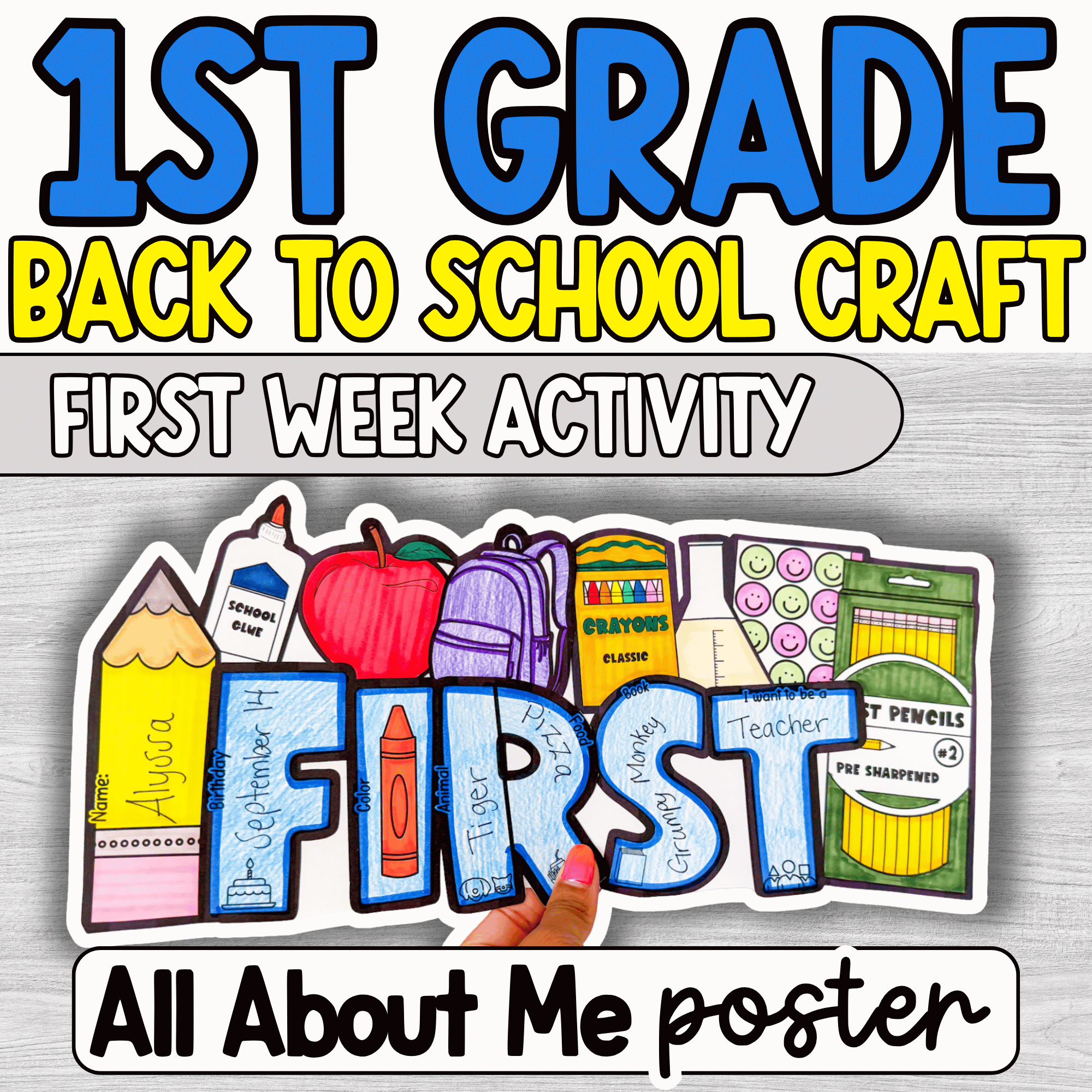1st Grade All About Me Craft – Teacher Noire