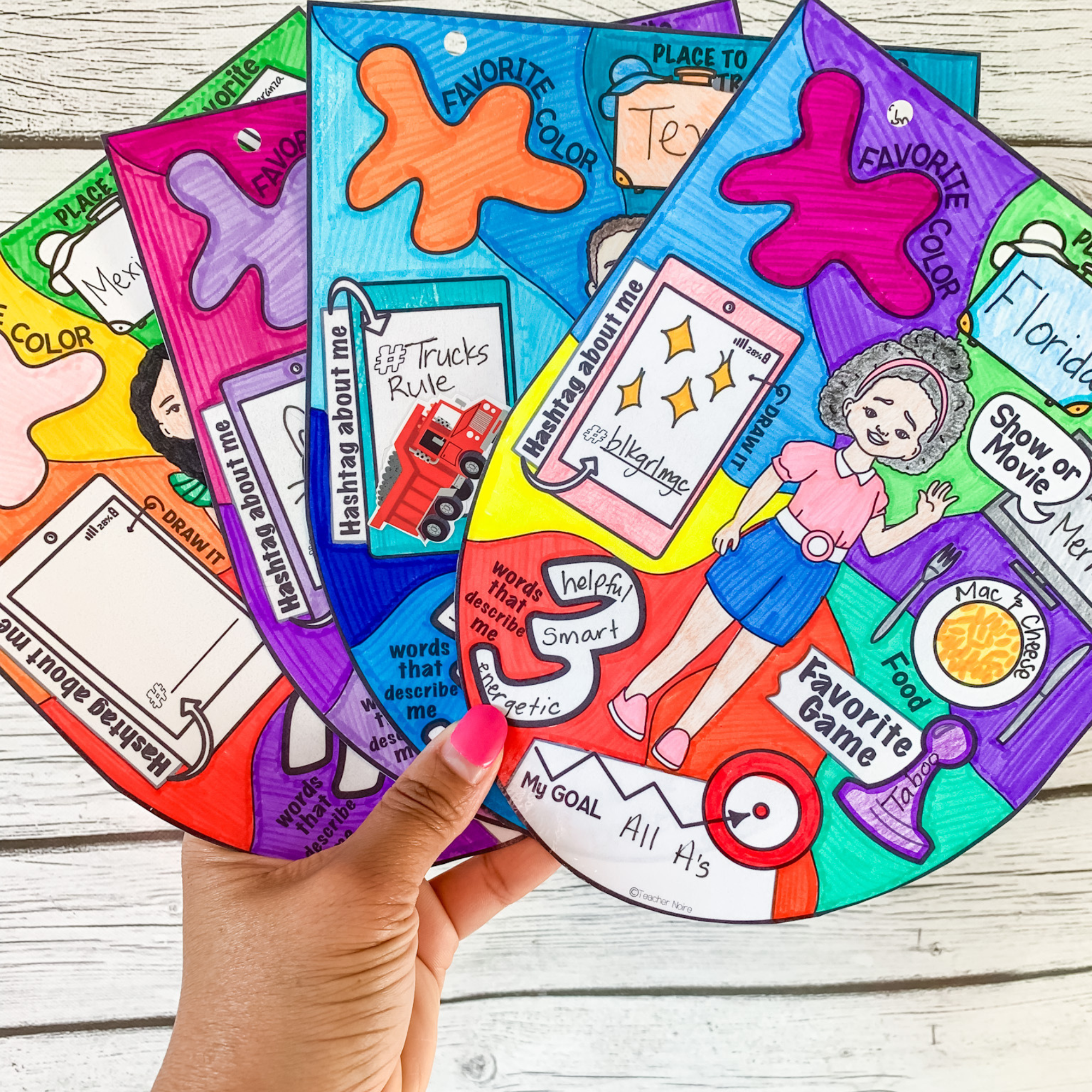 All About Me Coloring Pages – Teacher Noire