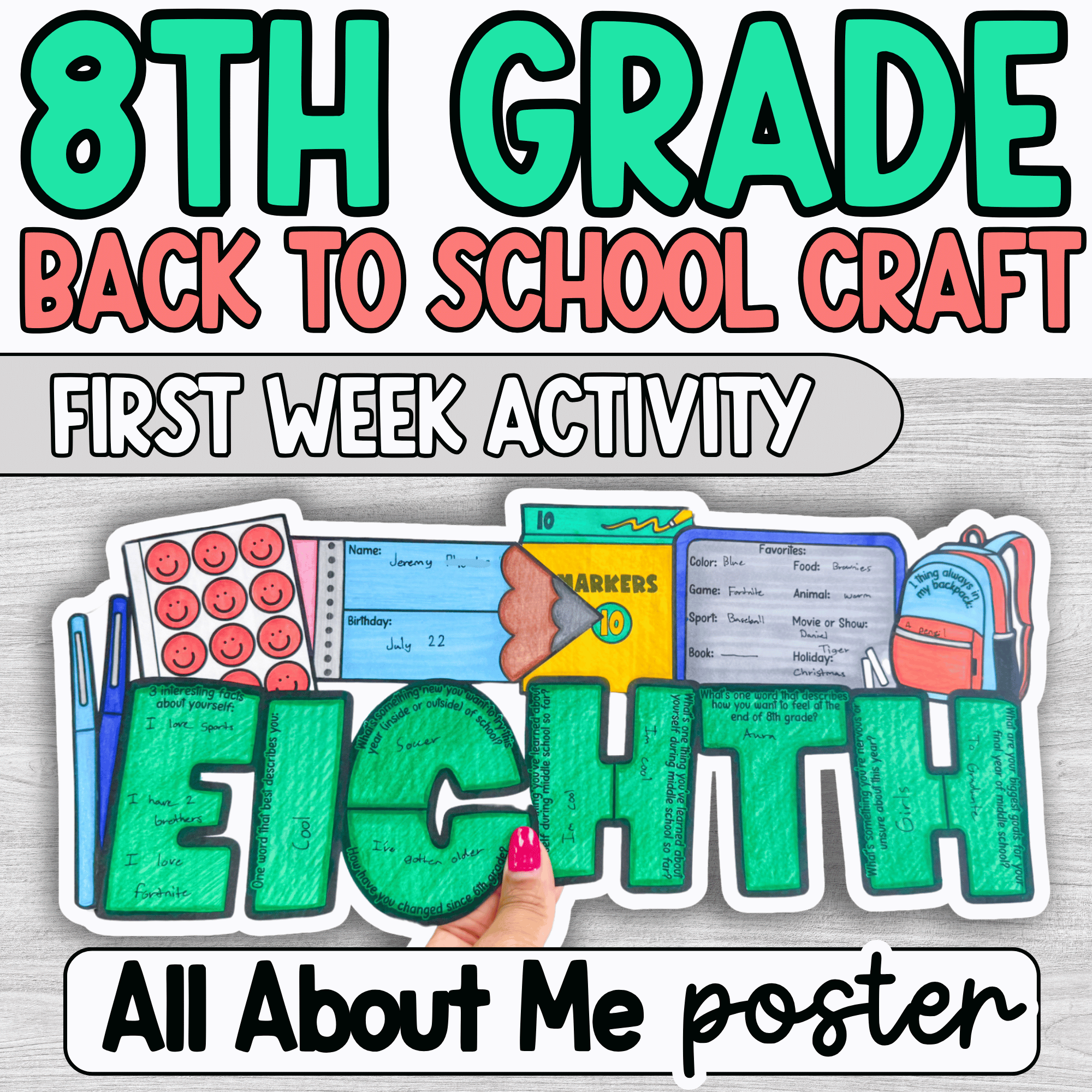 All About Me 8th Grade – Teacher Noire