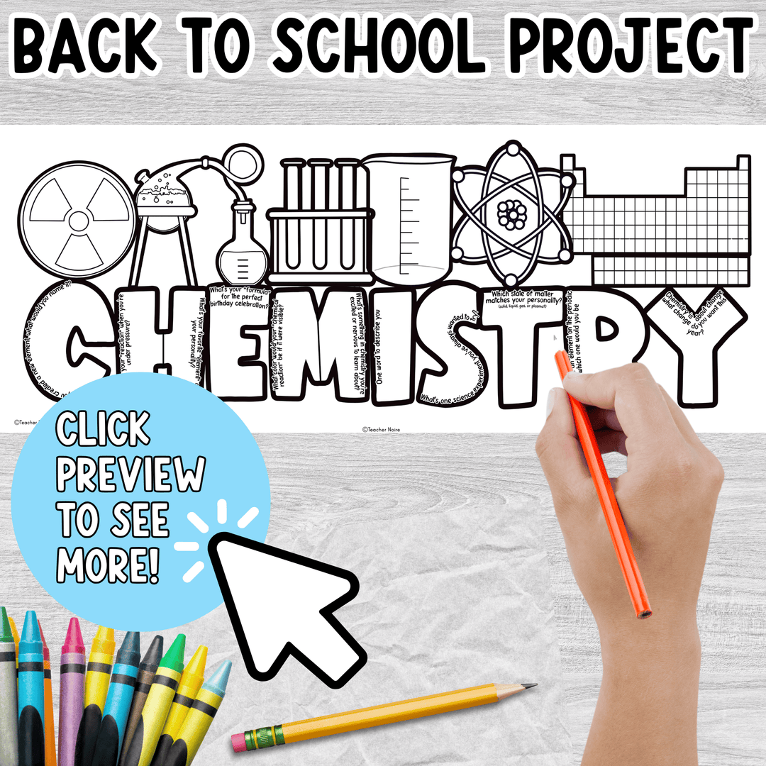Chemistry All About Me Craft – Teacher Noire
