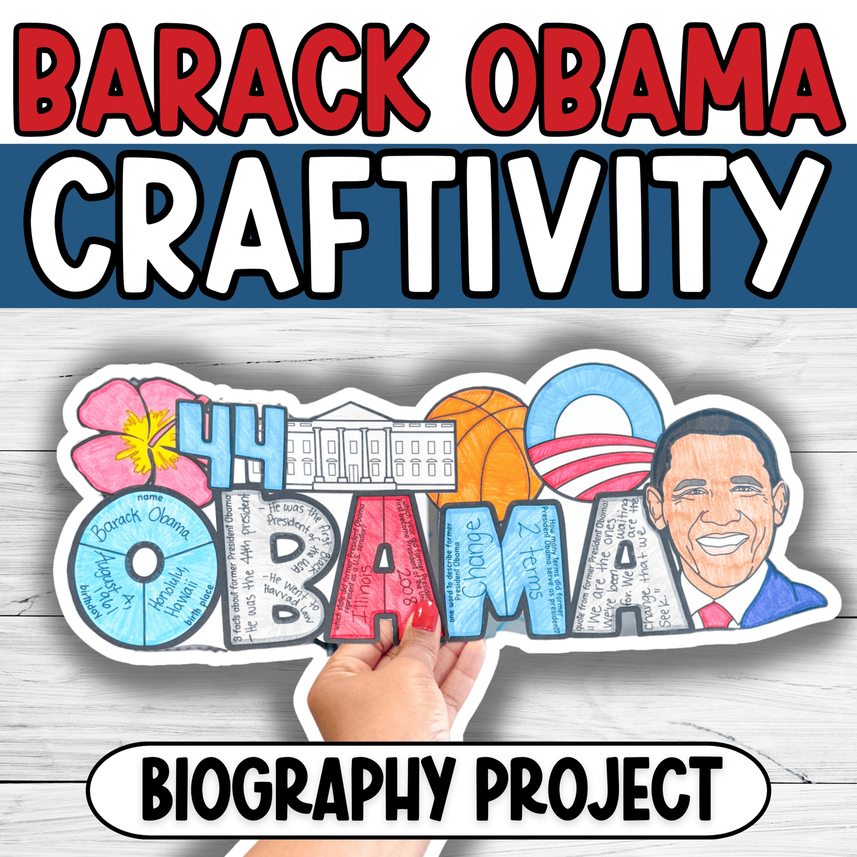 Barack Obama Craft – Teacher Noire