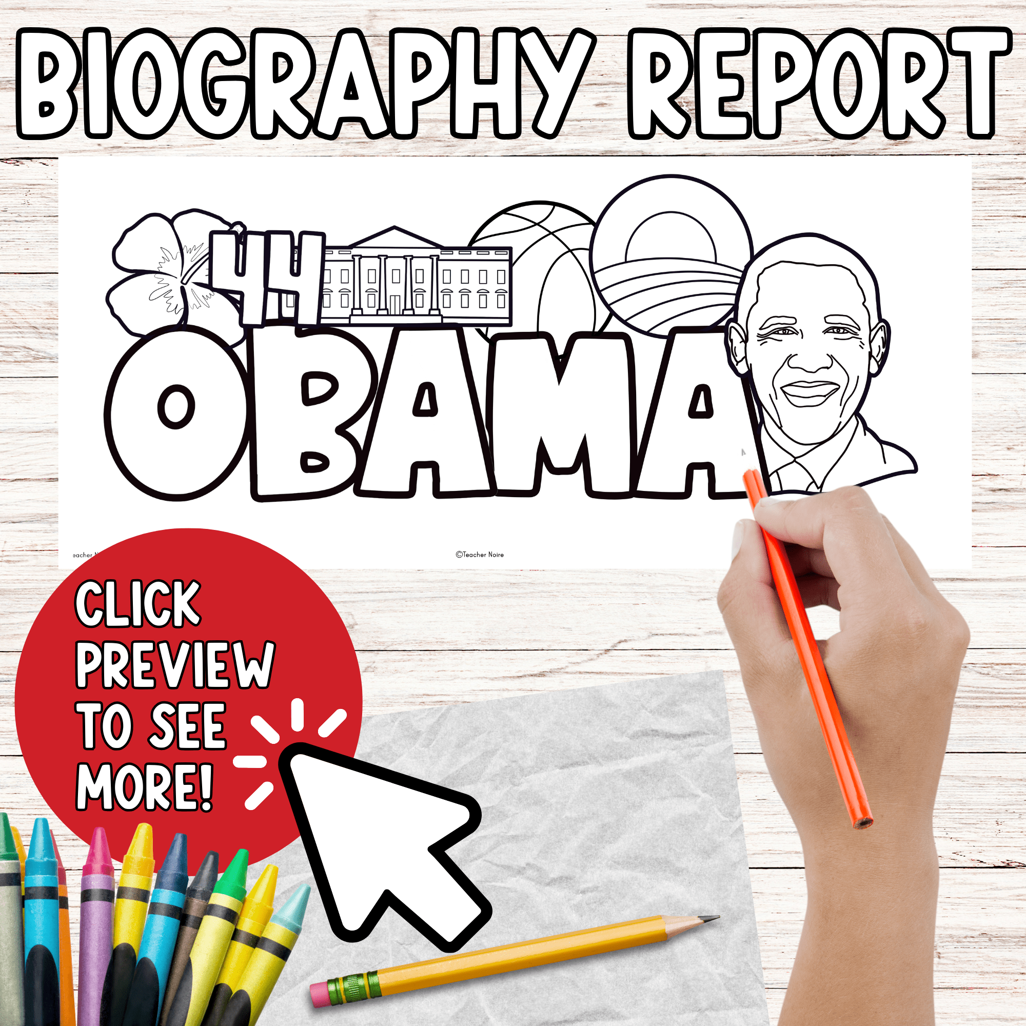 Barack Obama Craft – Teacher Noire