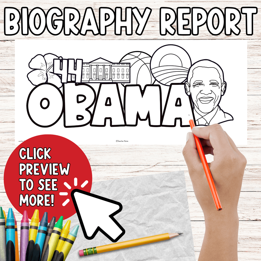 Barack Obama Craft – Teacher Noire