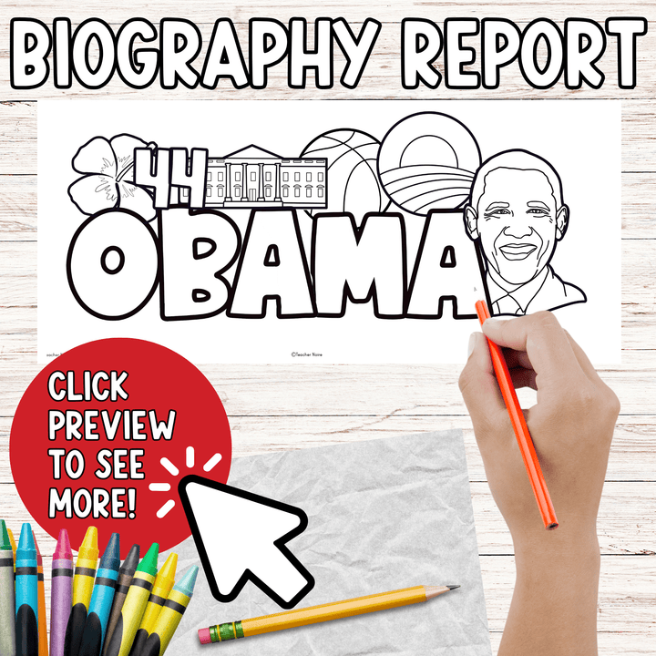Barack Obama Craft – Teacher Noire