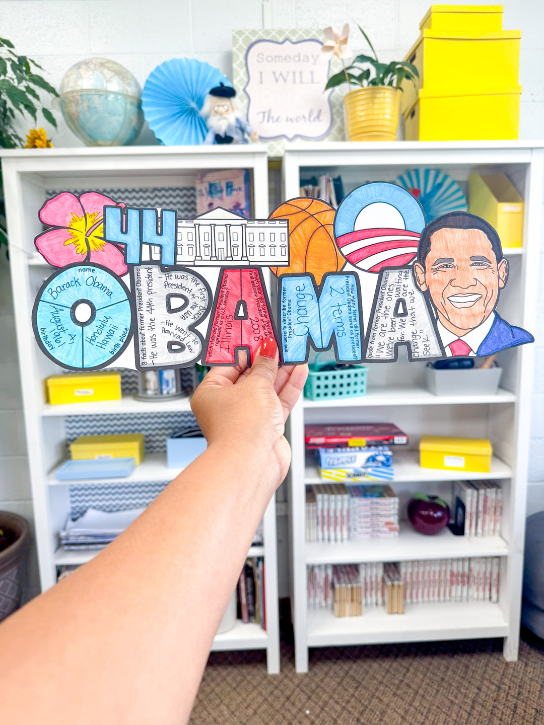 Barack Obama Craft – Teacher Noire