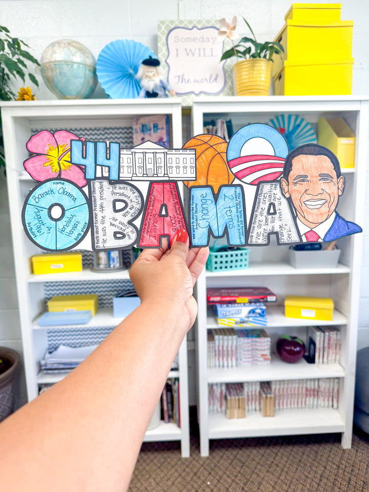 Barack Obama Craft – Teacher Noire