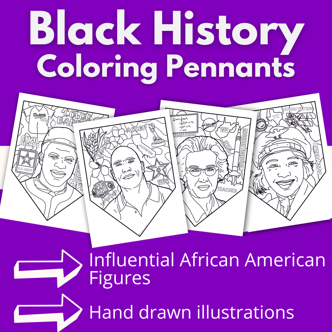 Black History Month Coloring Pages – Teacher Noire