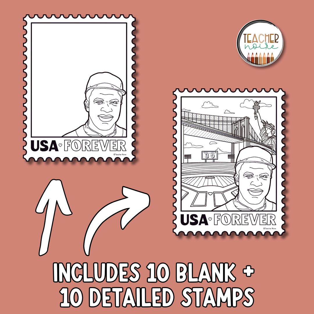 Black History Month Coloring Pages Stamp Project – Teacher Noire