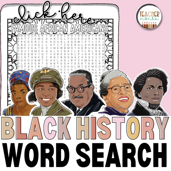 Black History Month Word Search Puzzle – Teacher Noire