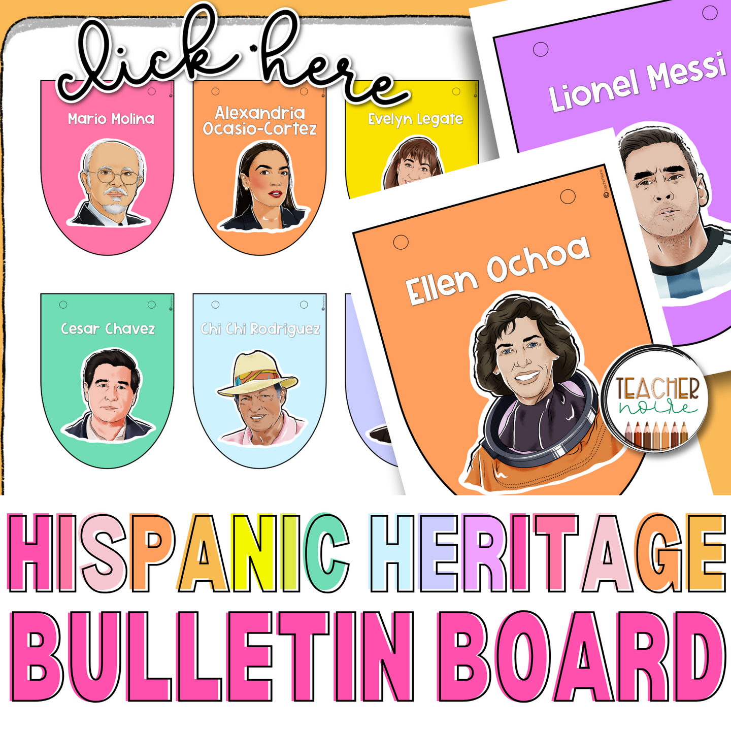 Hispanic Heritage Month Bulletin Board – Teacher Noire