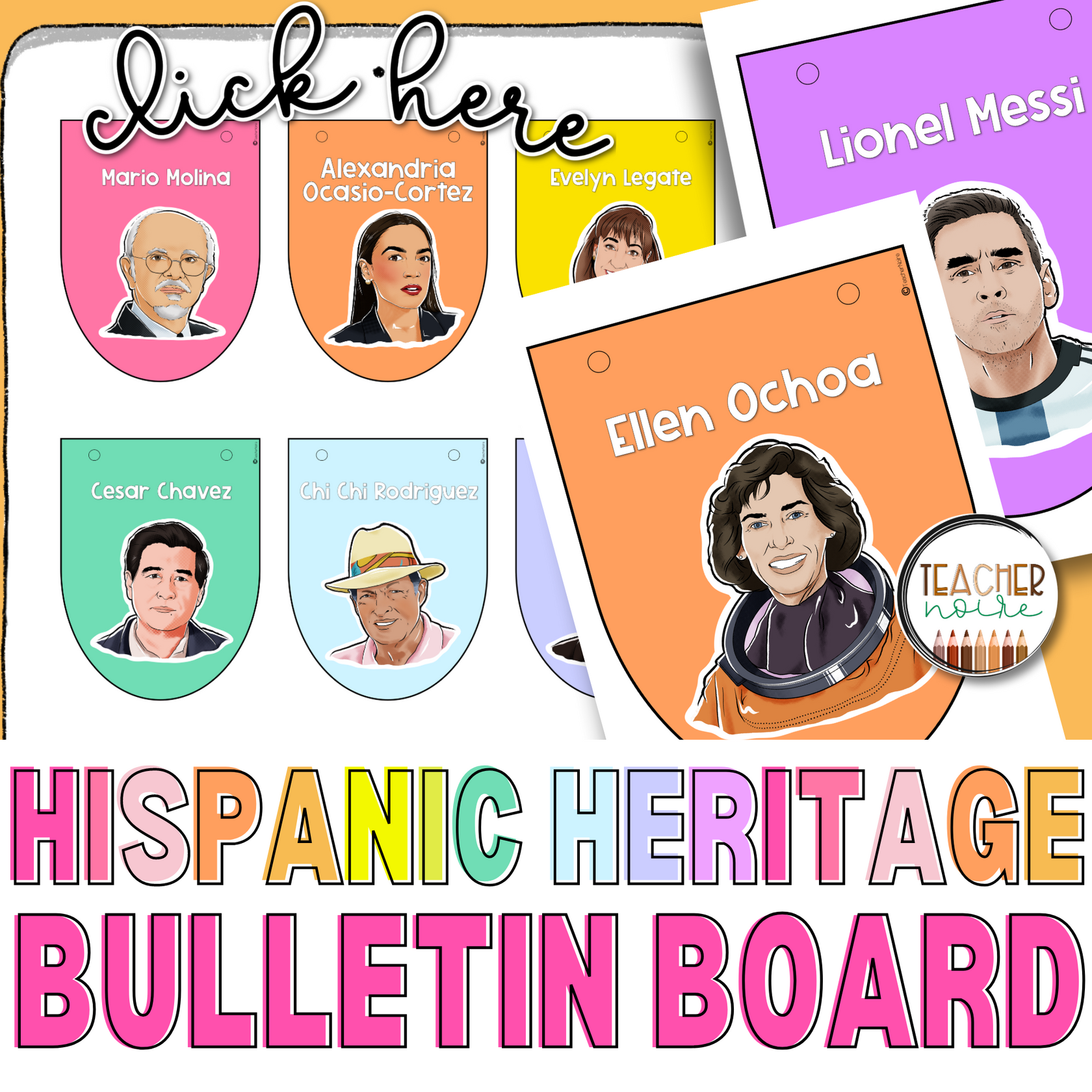 Hispanic Heritage Month Bulletin Board – Teacher Noire