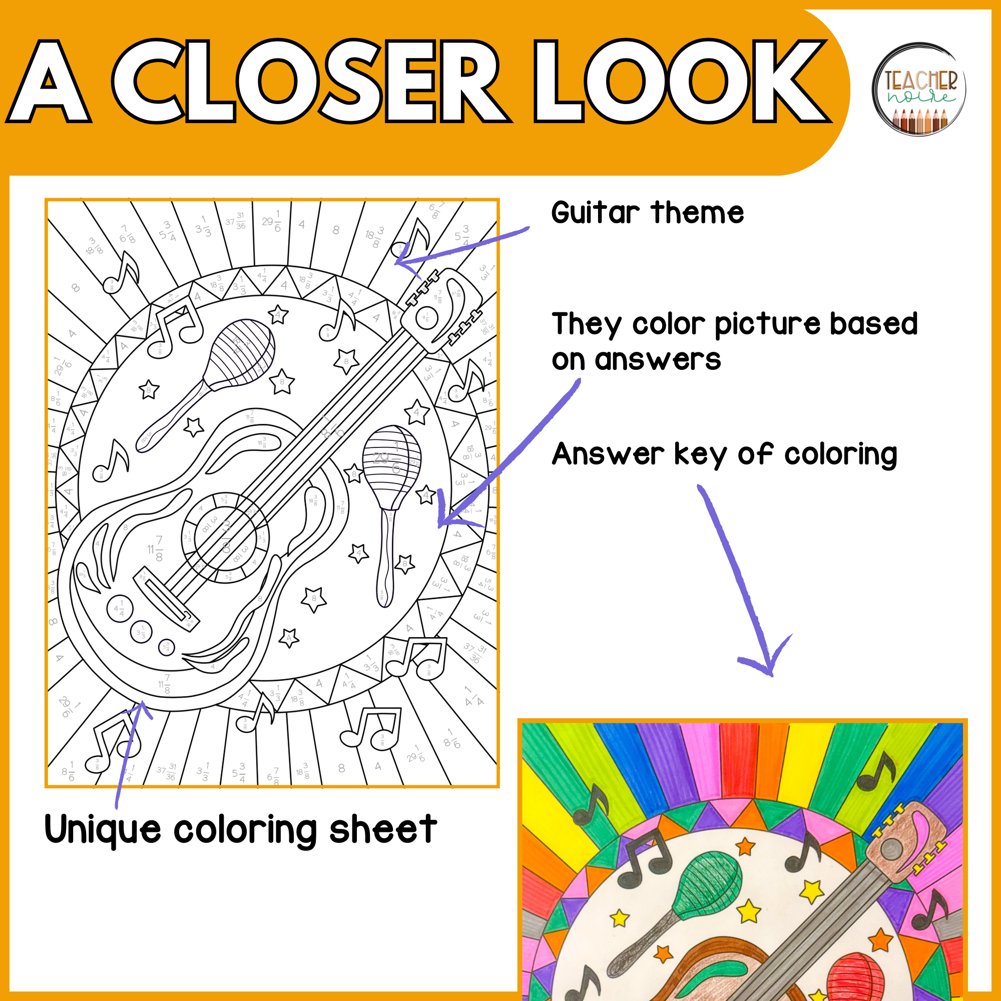 Multiplying Mixed Numbers Color By Number – Teacher Noire