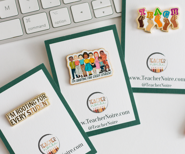 Teacher Enamel Pin-Teach + Diversity Enamel Pin – Teacher Noire