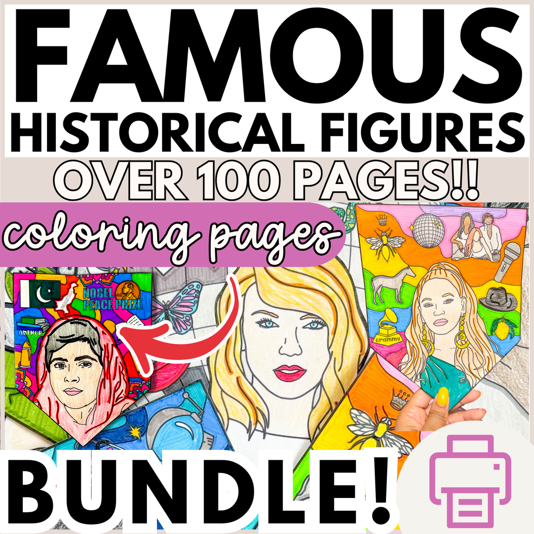 Famous Historical Figures Coloring Pages – Teacher Noire