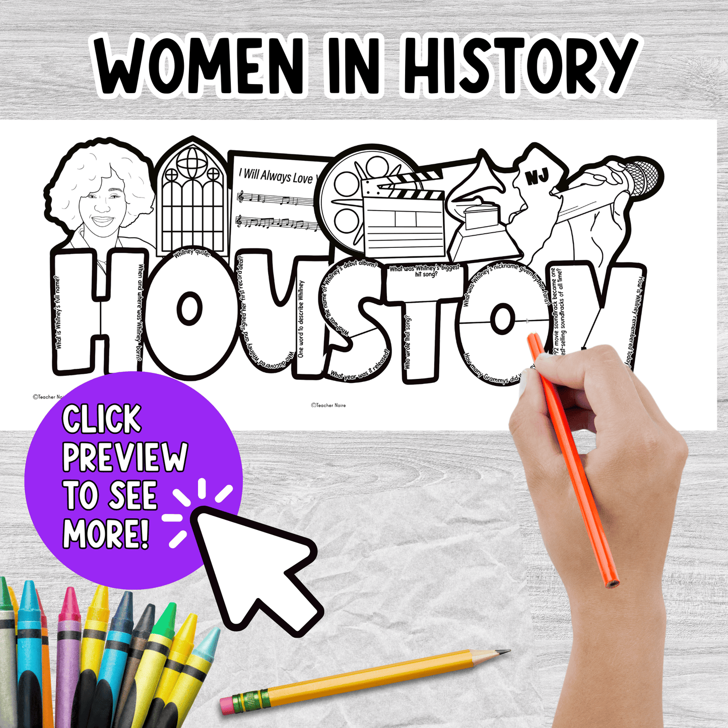 Whitney Houston Biography Project – Teacher Noire