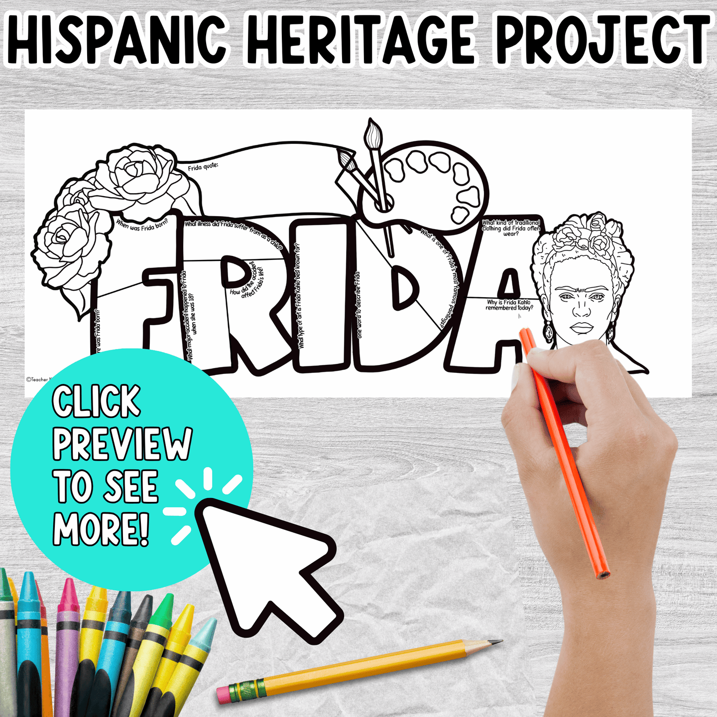 Frida Kahlo Art Project – Teacher Noire