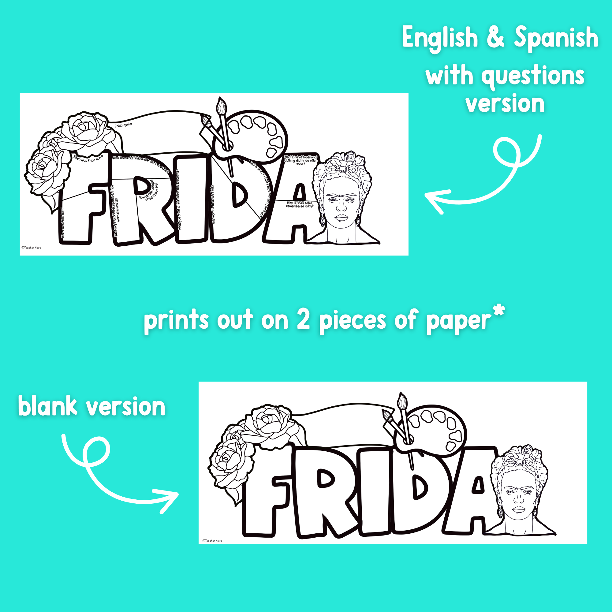 Frida Kahlo Art Project – Teacher Noire