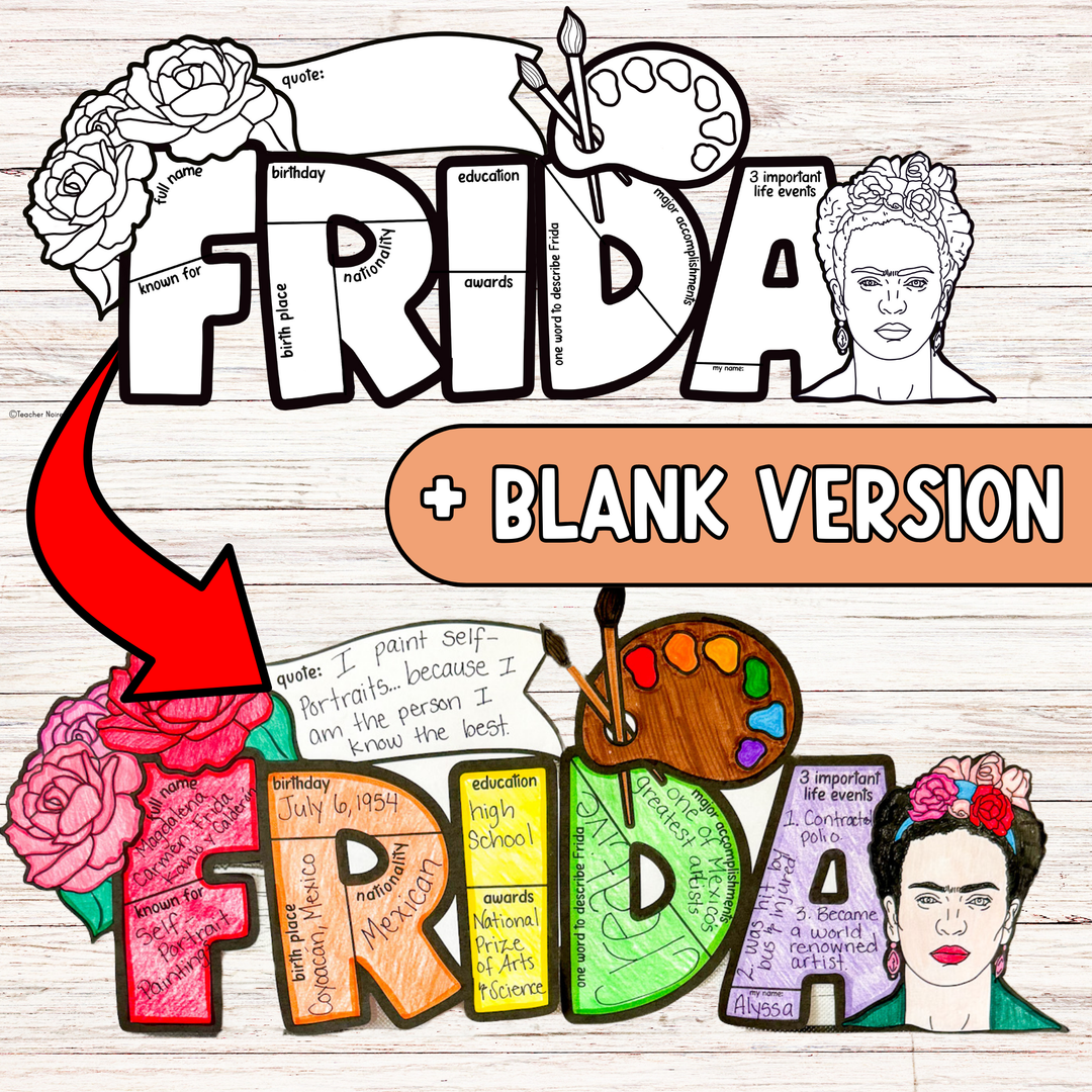 Frida Kahlo Research Project – Teacher Noire