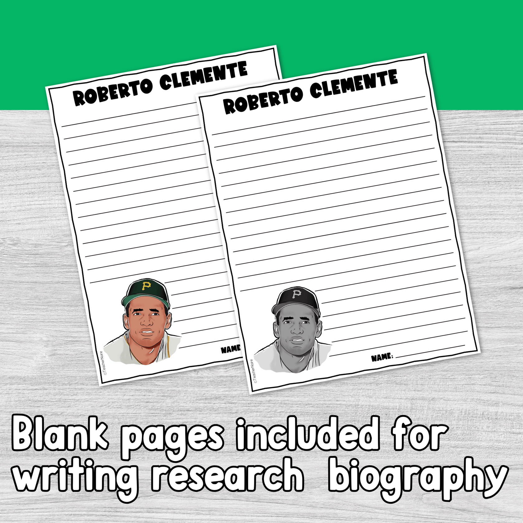 Roberto Clemente Biography Template – Teacher Noire