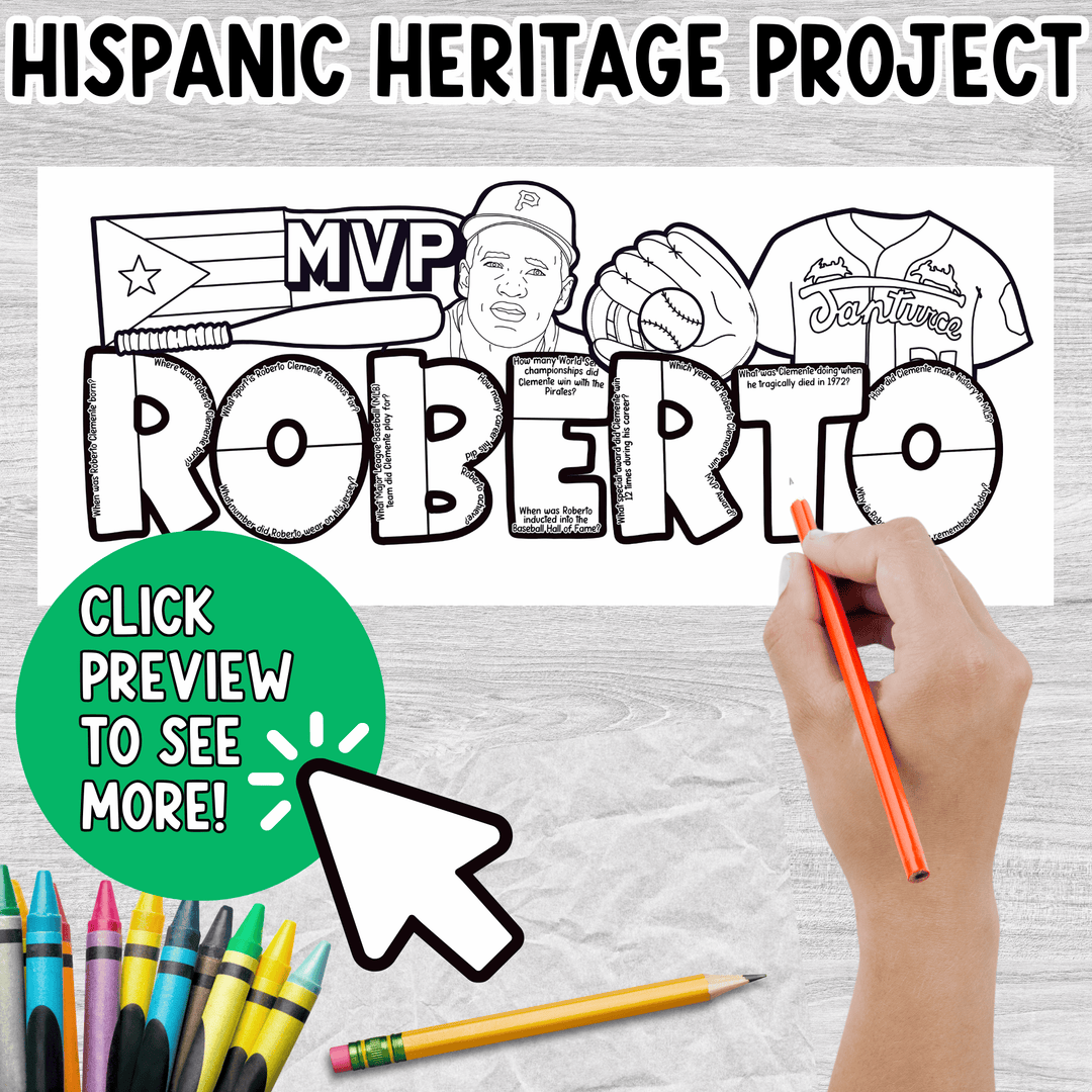 Roberto Clemente Biography Template – Teacher Noire