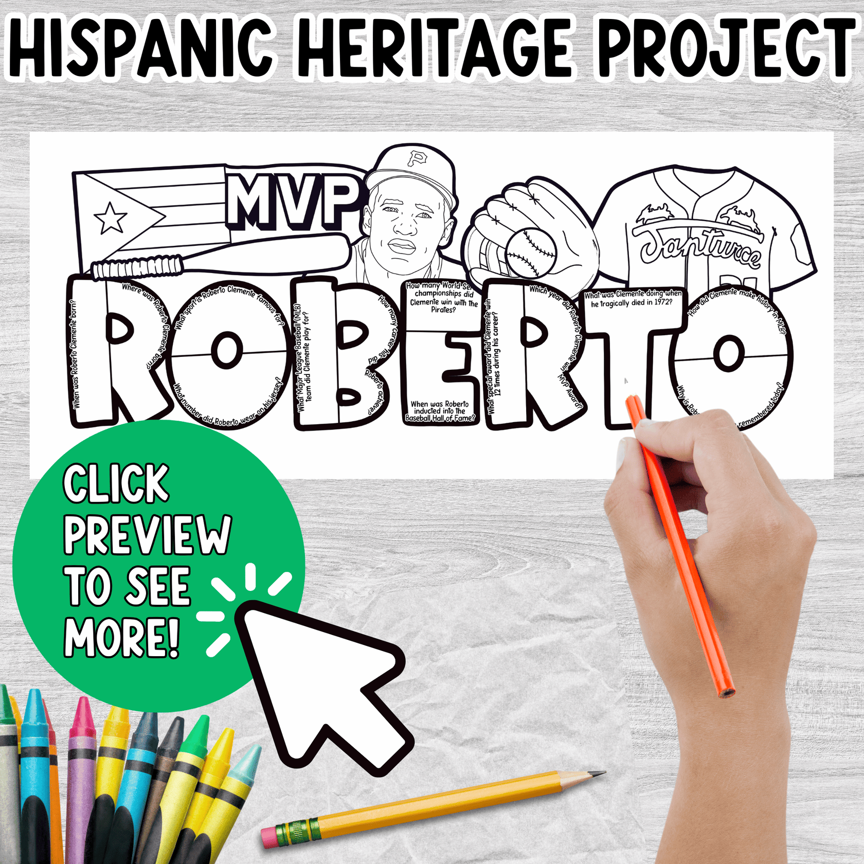 Roberto Clemente Biography Template – Teacher Noire