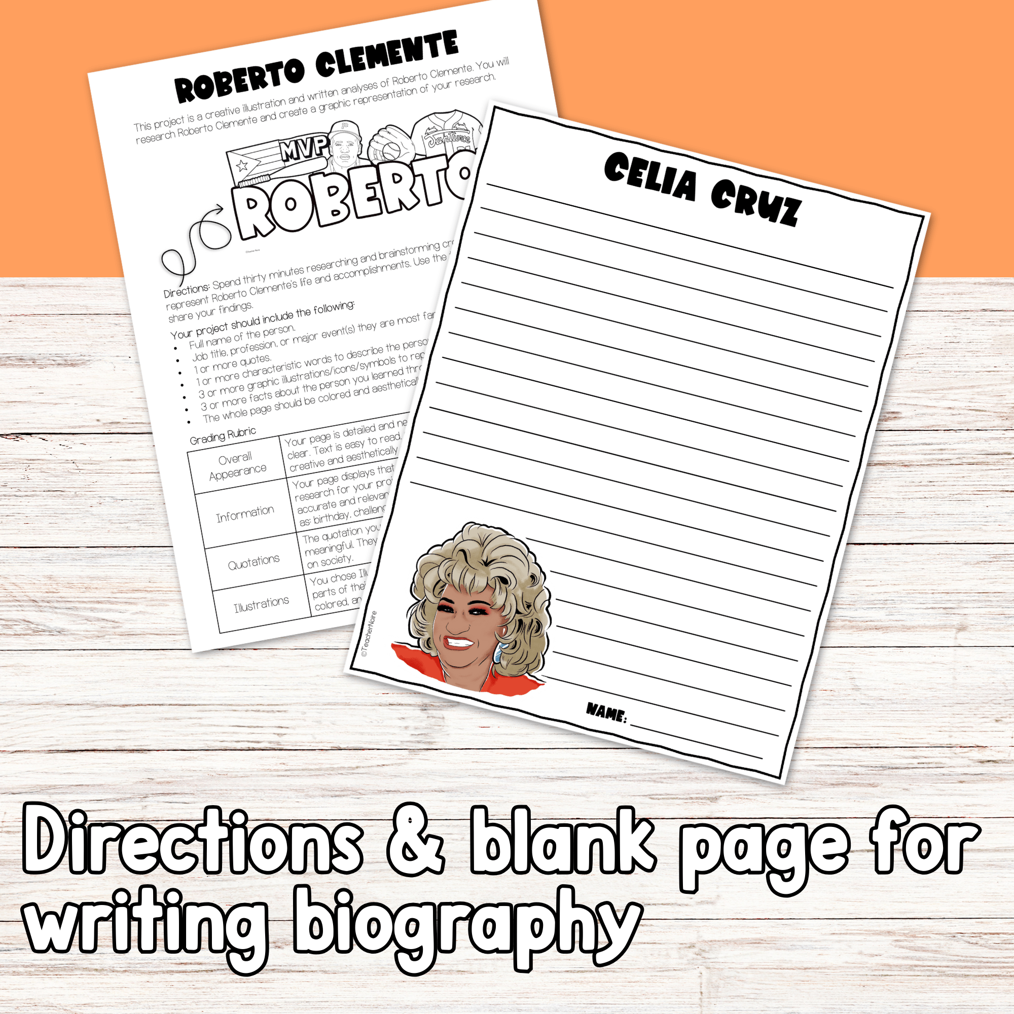 Hispanic Heritage Month Biography Project – Teacher Noire