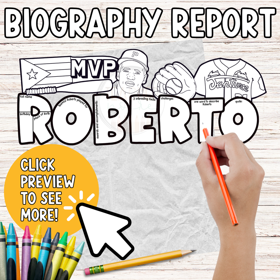 Roberto Clemente Biography Template – Teacher Noire