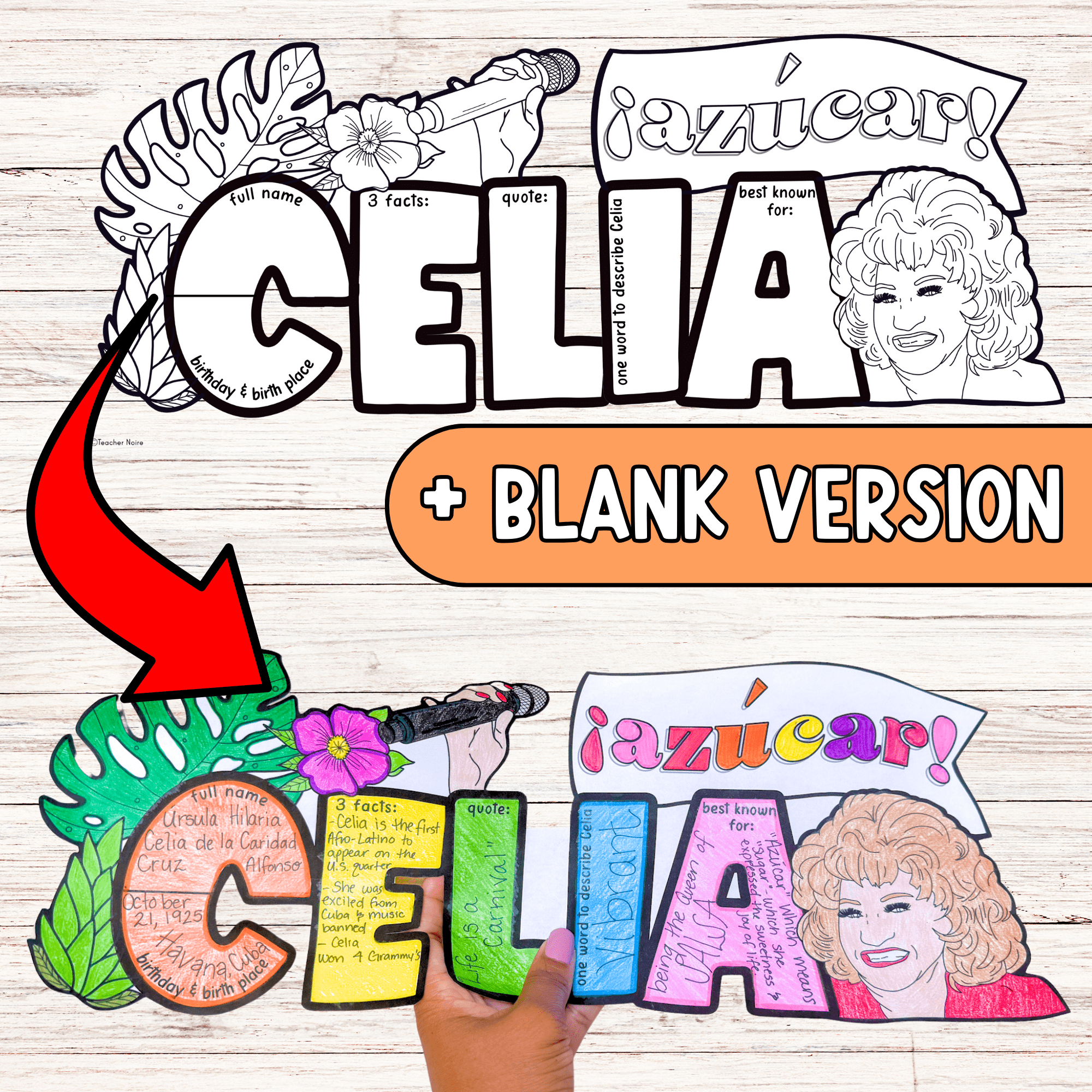 Hispanic Heritage Month Biography Project – Teacher Noire