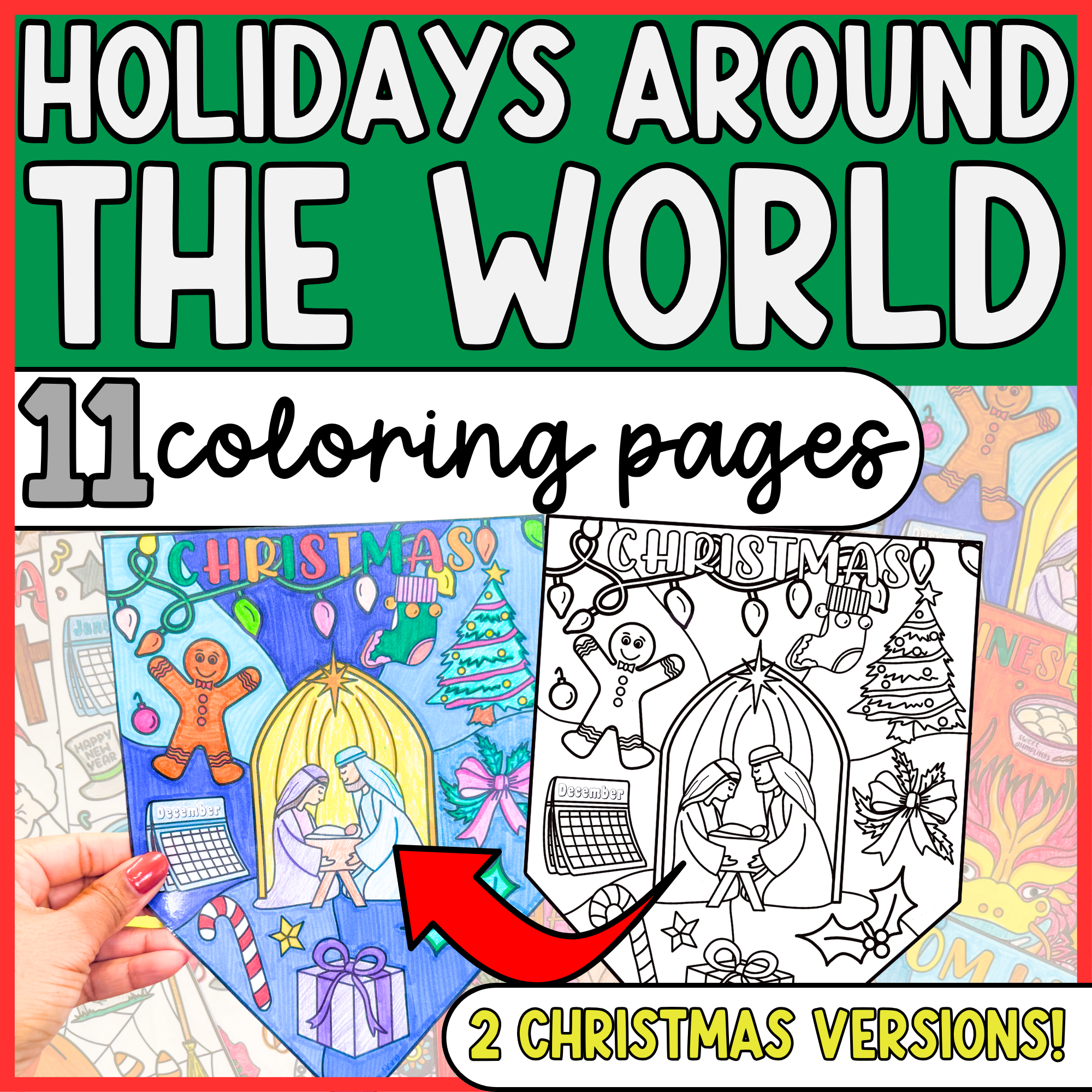Holidays Around the World Coloring Pages – Teacher Noire