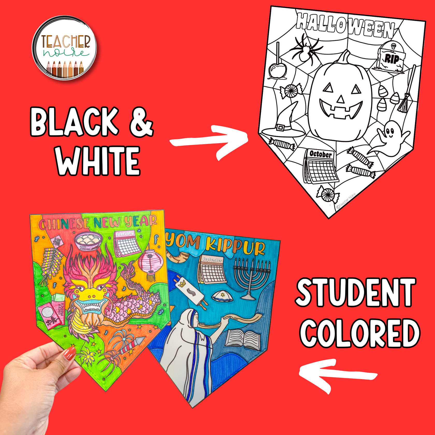 Holidays Around the World Coloring Pages – Teacher Noire