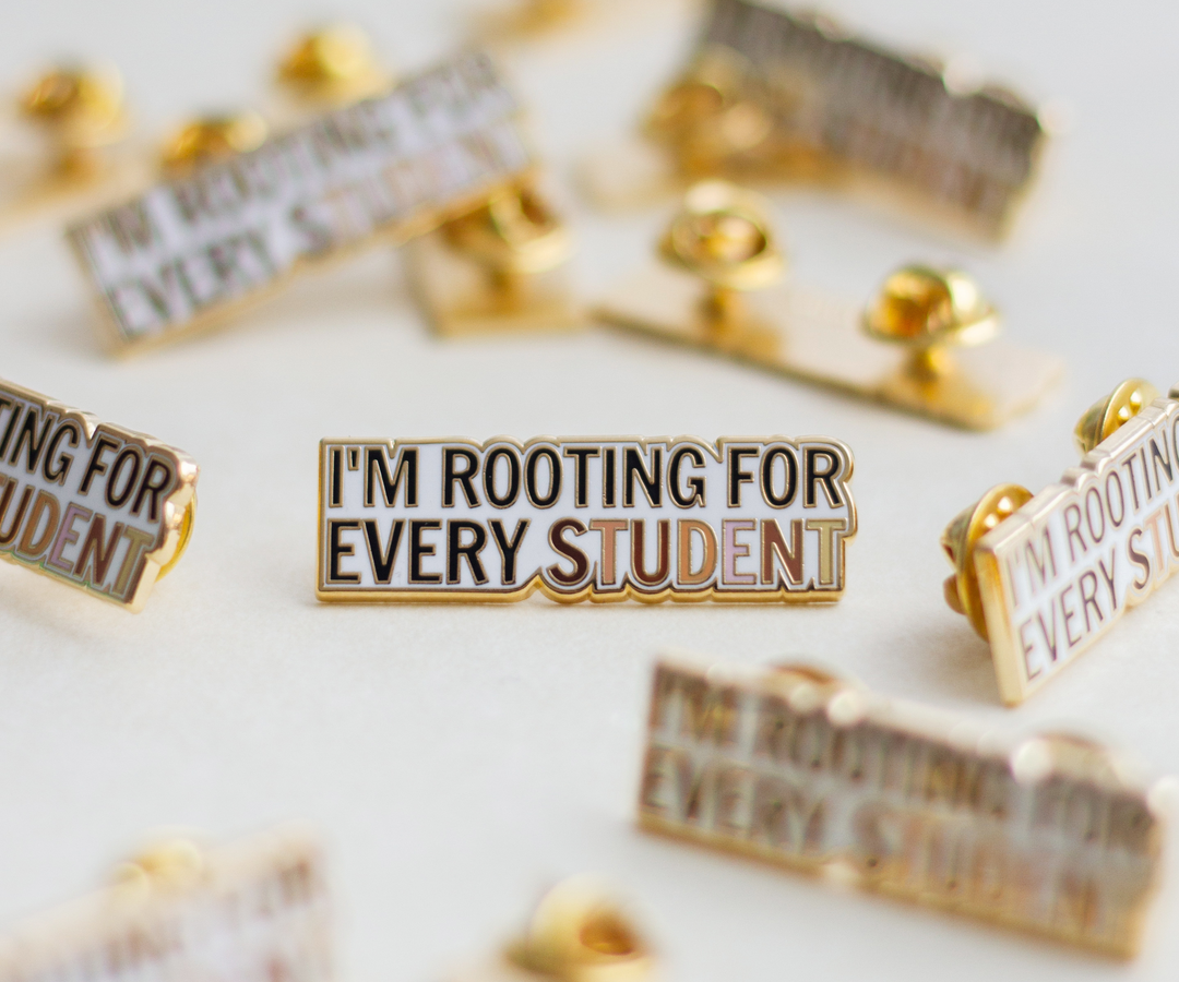 Teacher Enamel Pin-I'm Rooting for Every Student Enamel Pin – Teacher Noire