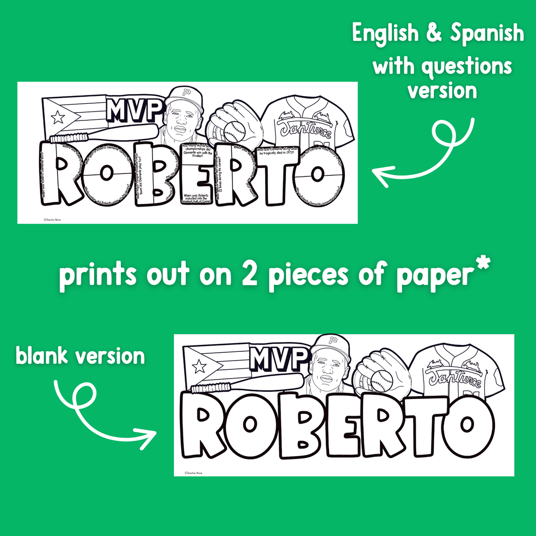 Roberto Clemente Biography Template – Teacher Noire