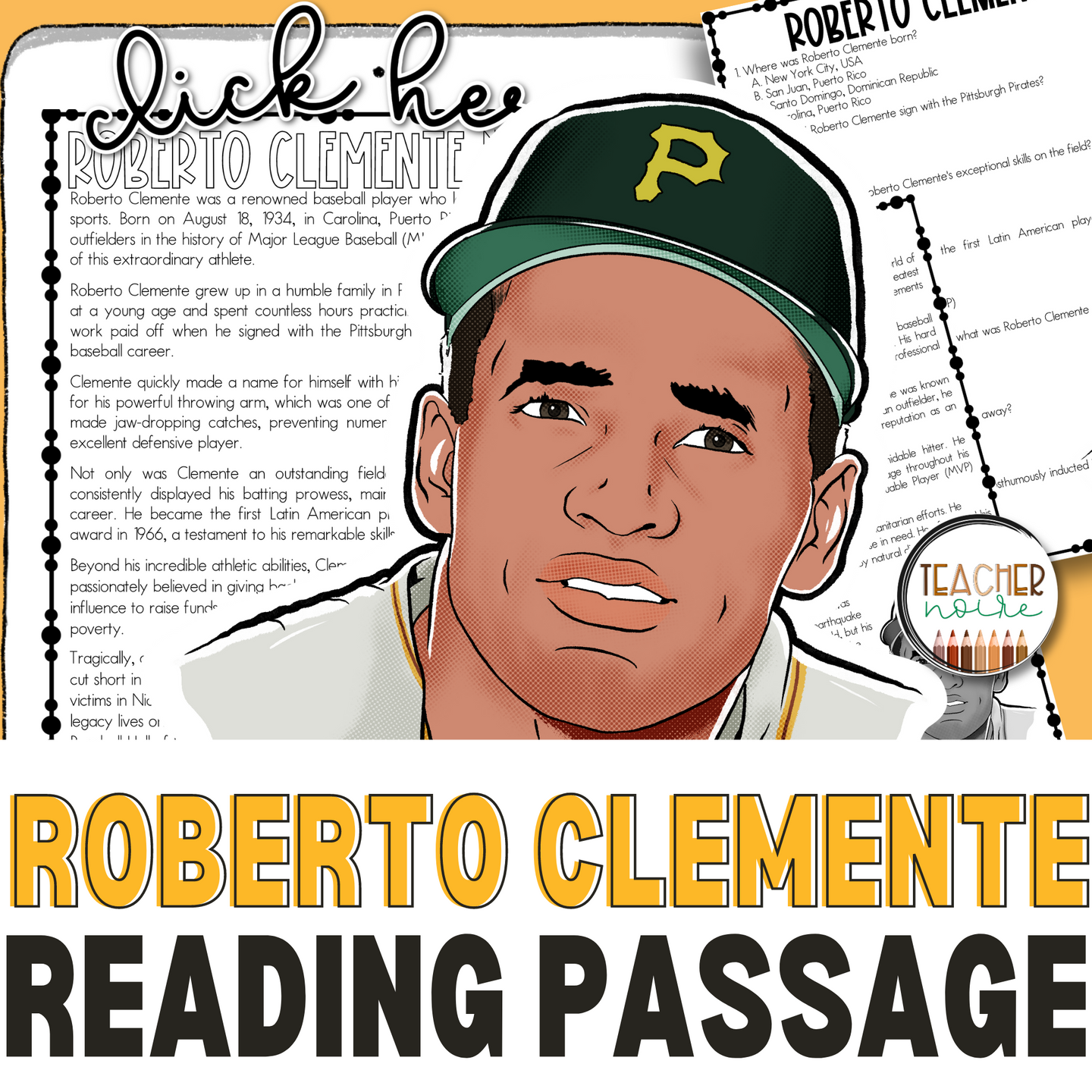 Roberto Clemente Reading Passage – Teacher Noire