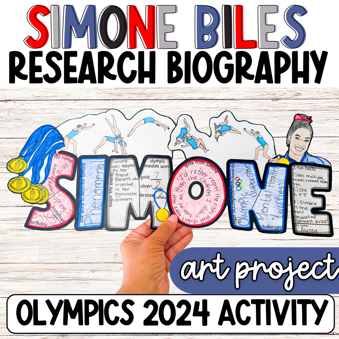 Simone Biles Research Craftivity Project – Teacher Noire