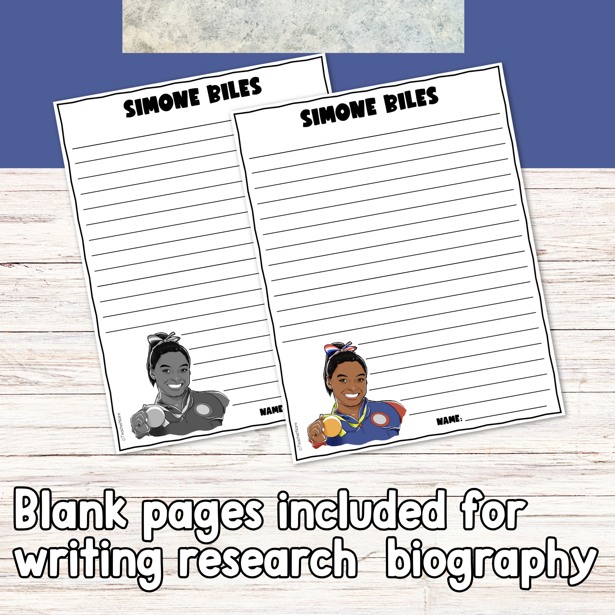 Simone Biles Research Craftivity Project – Teacher Noire
