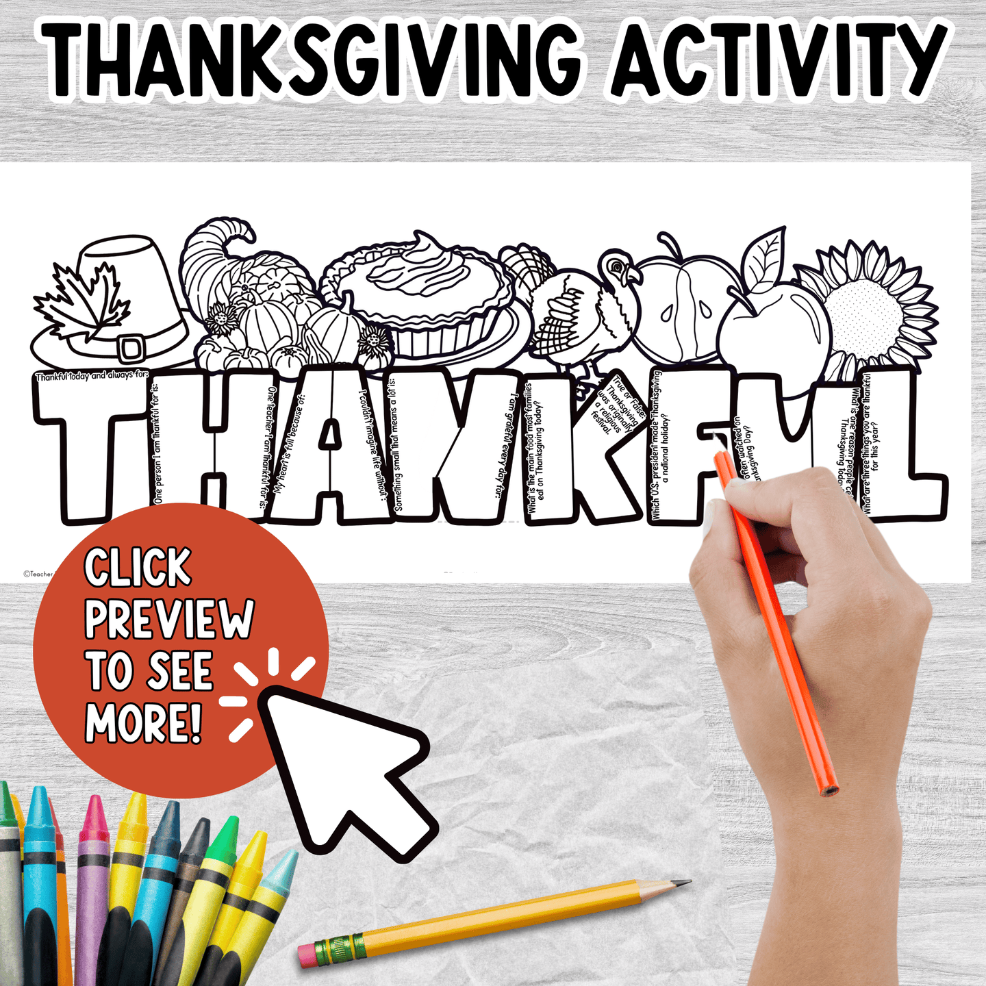 Thanksgiving Craft Bulletin Board – Teacher Noire