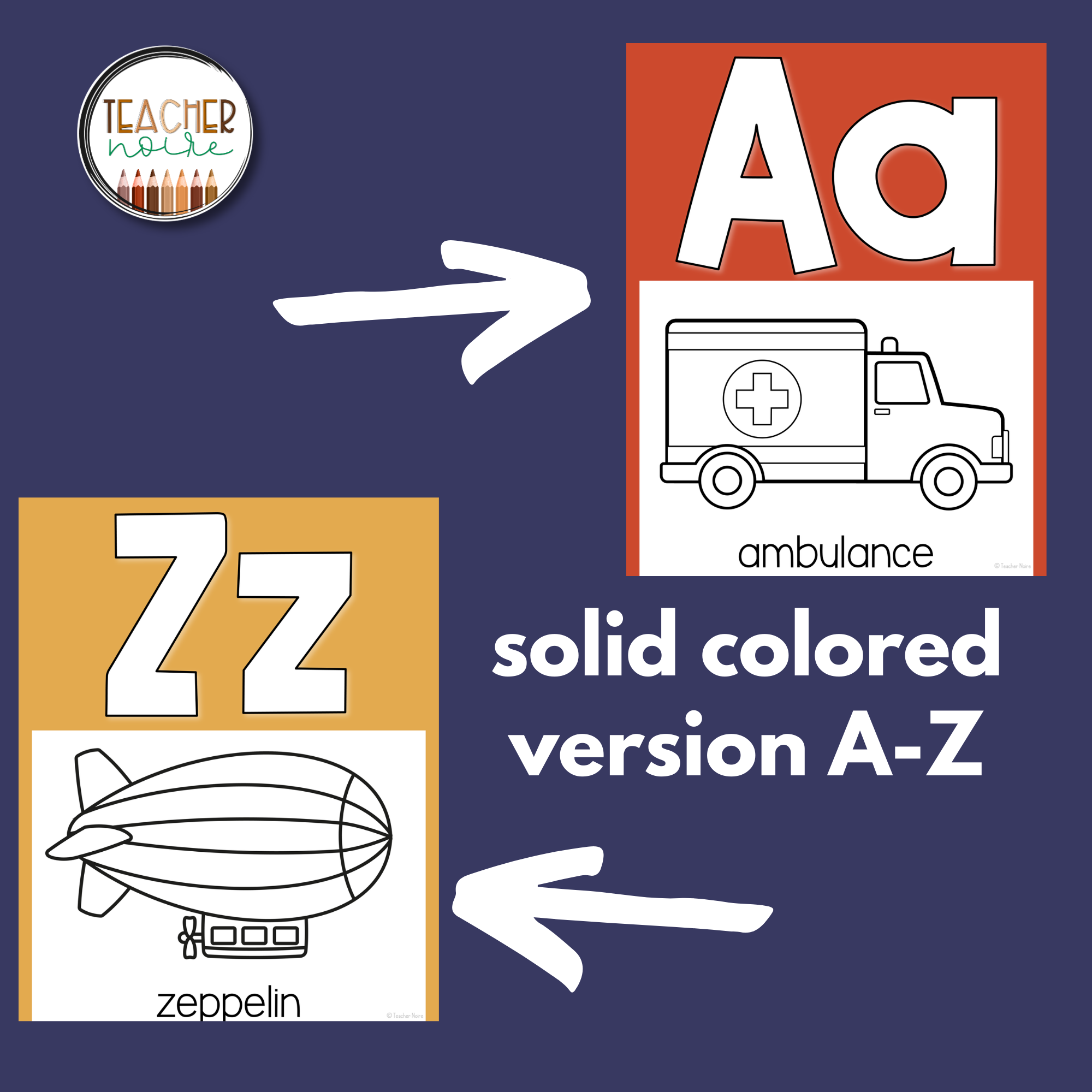 Transportation Theme Alphabet Posters – Teacher Noire