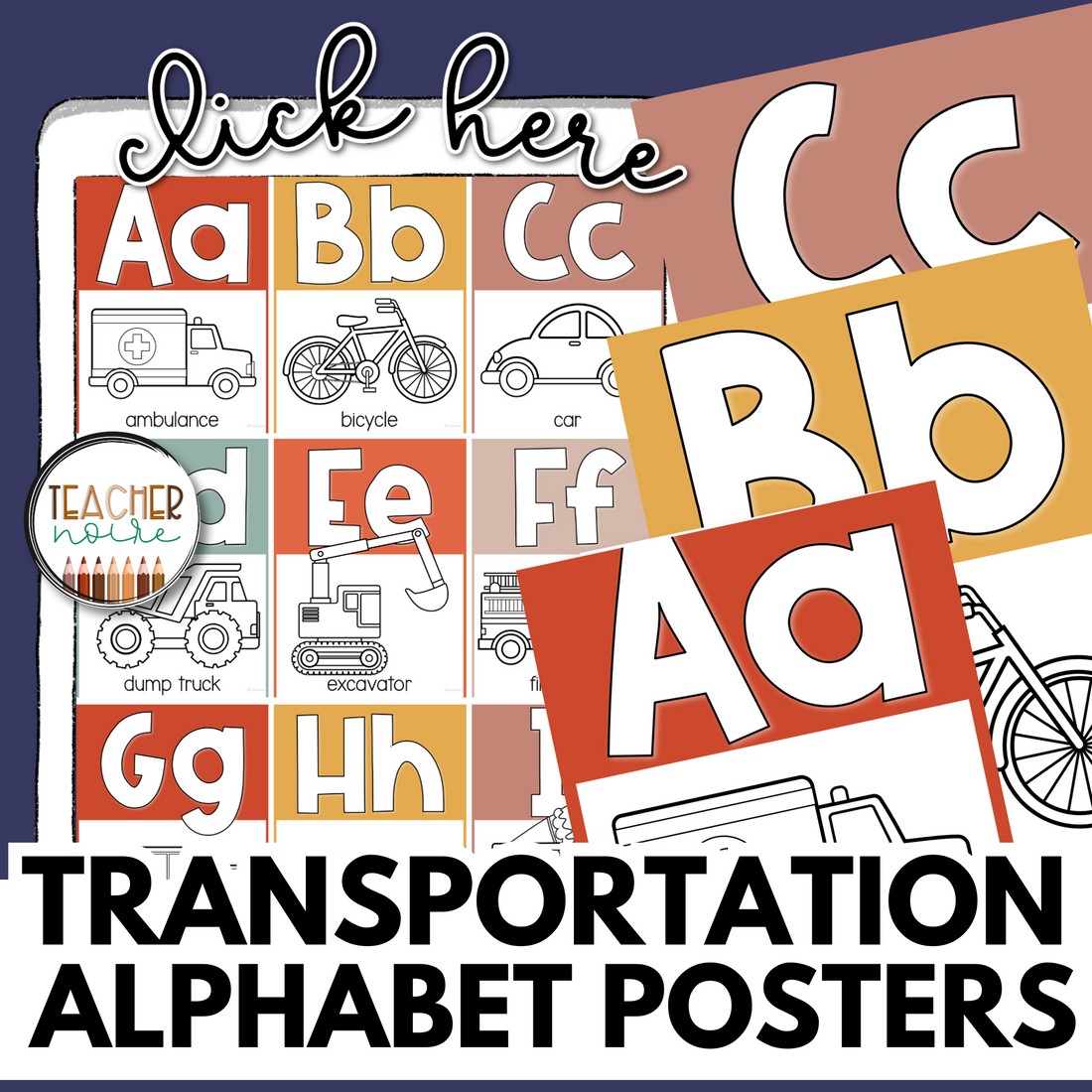 Transportation Theme Alphabet Posters – Teacher Noire