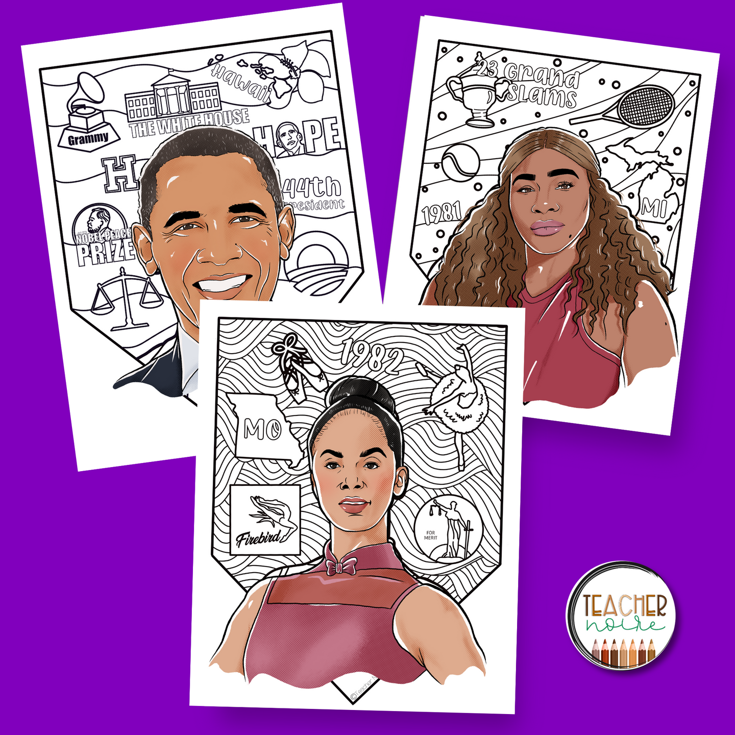 Black History Month Coloring Pages – Teacher Noire
