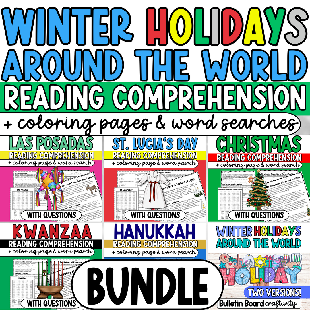 Winter Holidays Around the World Bundle – Teacher Noire