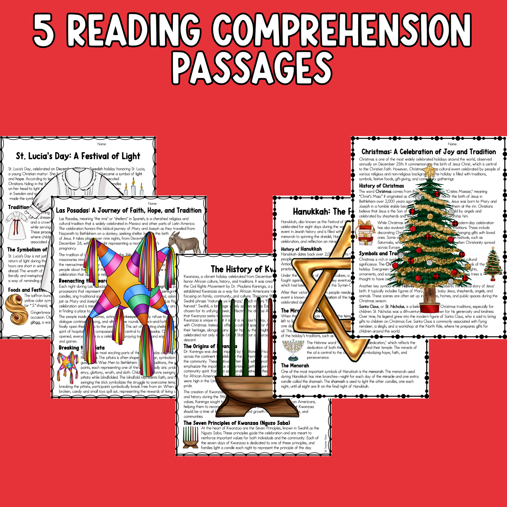 Winter Holidays Around the World Bundle – Teacher Noire